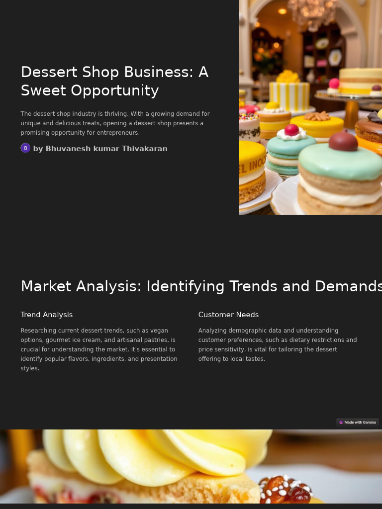 Copy of Dessert Shop Business a Sweet Opportunity | PDF | Brand | Marketing