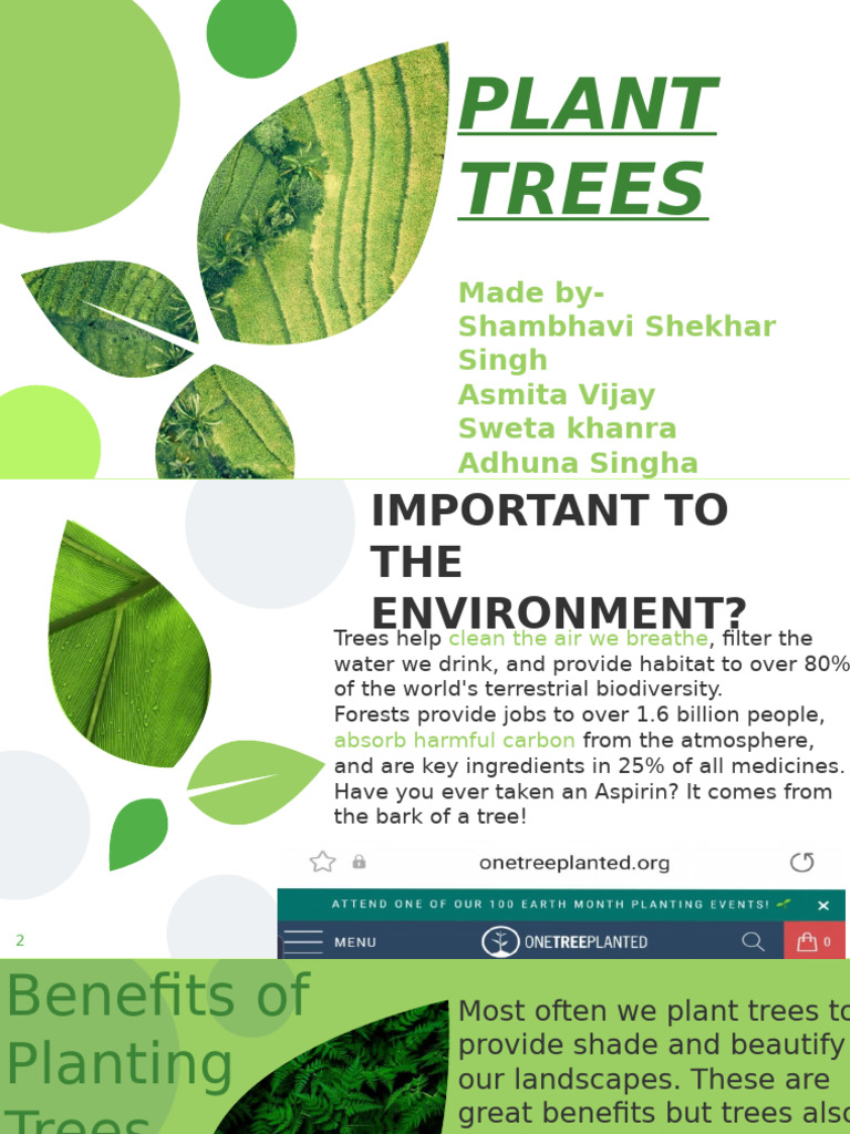 Importance of Planting Trees for Environment | PDF | Trees | Natural ...