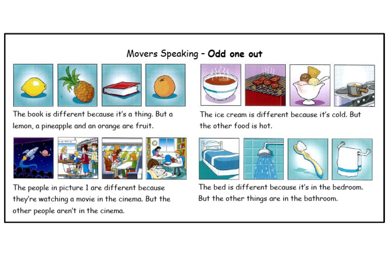 Movers Speaking - : Odd One Out | PDF