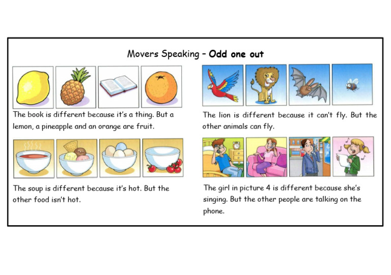 Movers Speaking - : Odd One Out | PDF