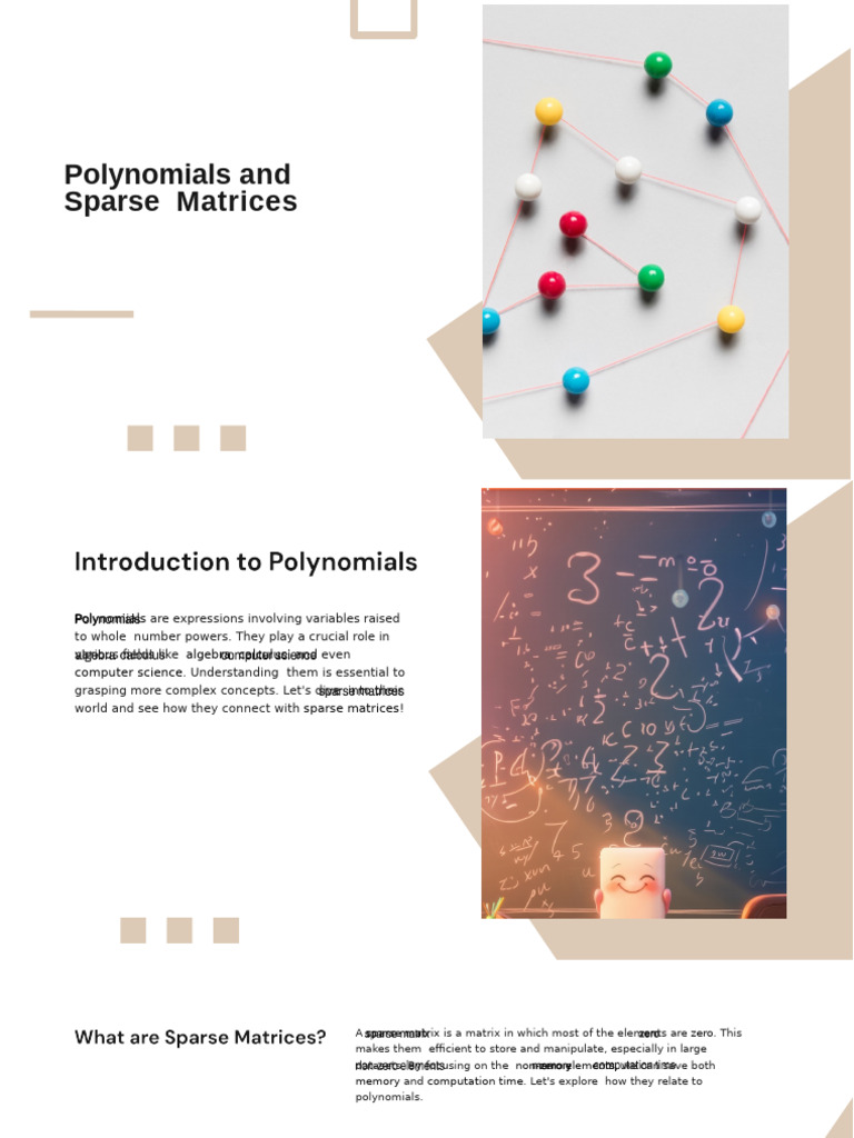 Slidesgo Polynomials and Sparse Matrices Making Sense of Complexity 20241127174235pjUA | PDF