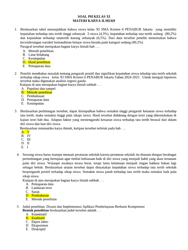 soal_latihan_PH_materi_KIR (kunci jawaban) | PDF