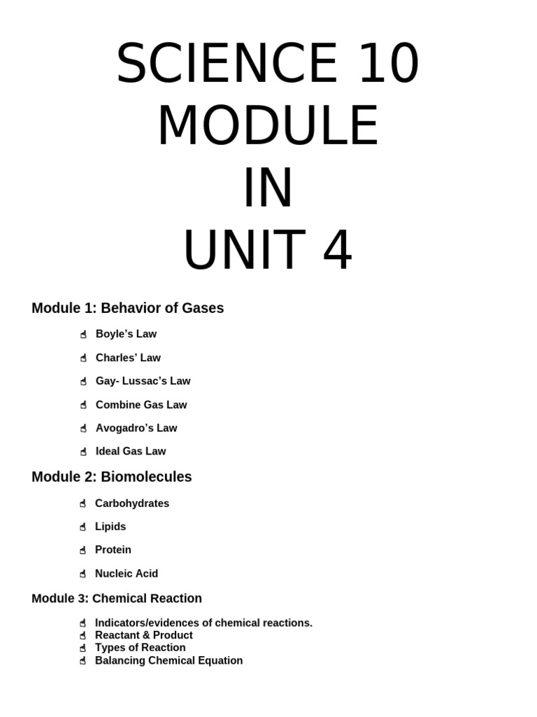 4TH Quarter Moodule in Science 10 1 | PDF | Carbohydrates | Dna
