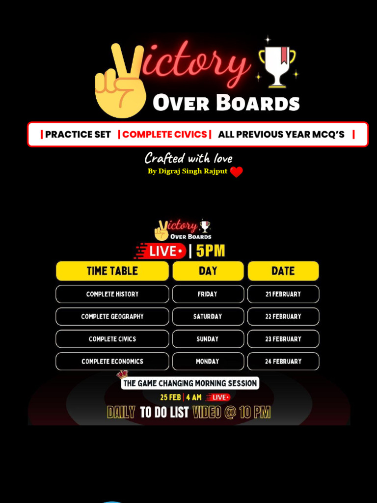 Complete Civics MCQs Practice Set | PDF | Separation Of Powers ...