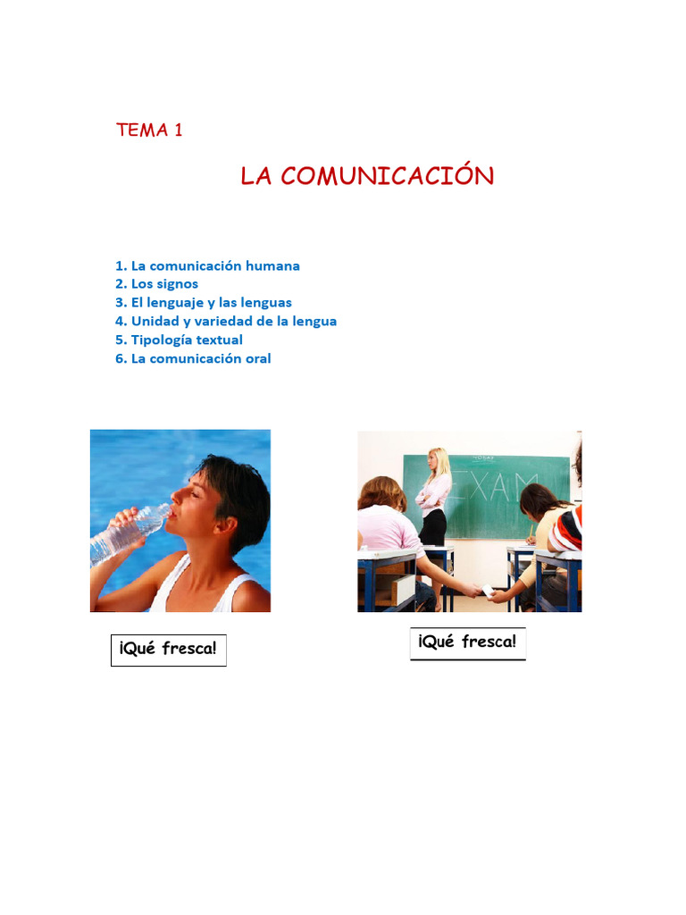 Tema 1. La Comunicaci-N | PDF | Comunicación | Dialecto