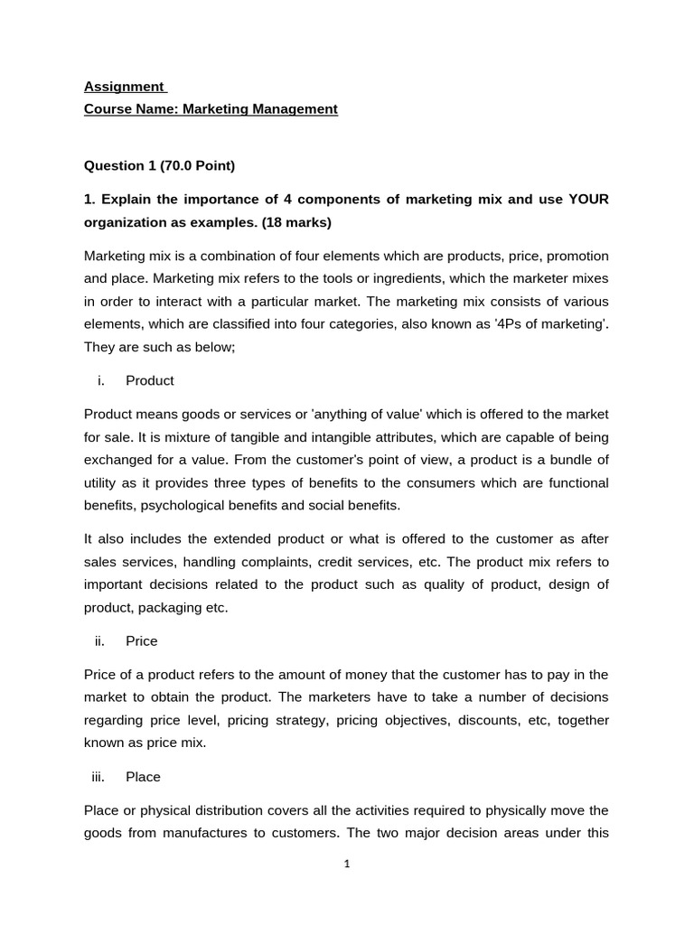 Assignment Marketing Management | PDF | Marketing | Brand