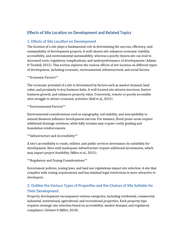 Site Location and Development | PDF | Infrastructure | Transport
