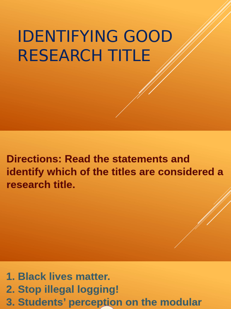 Identifying Good Research Title | PDF | Noun | Linguistics