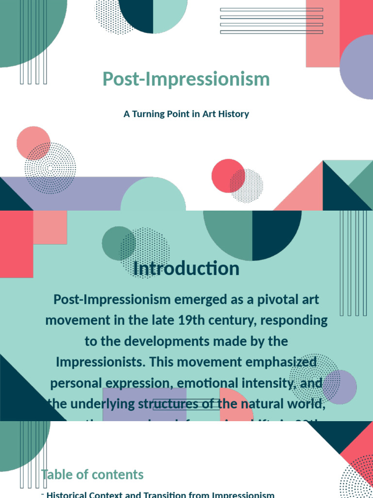 Post-Impressionism: Key Artists & Impact | PDF | Impressionism | Modern Art