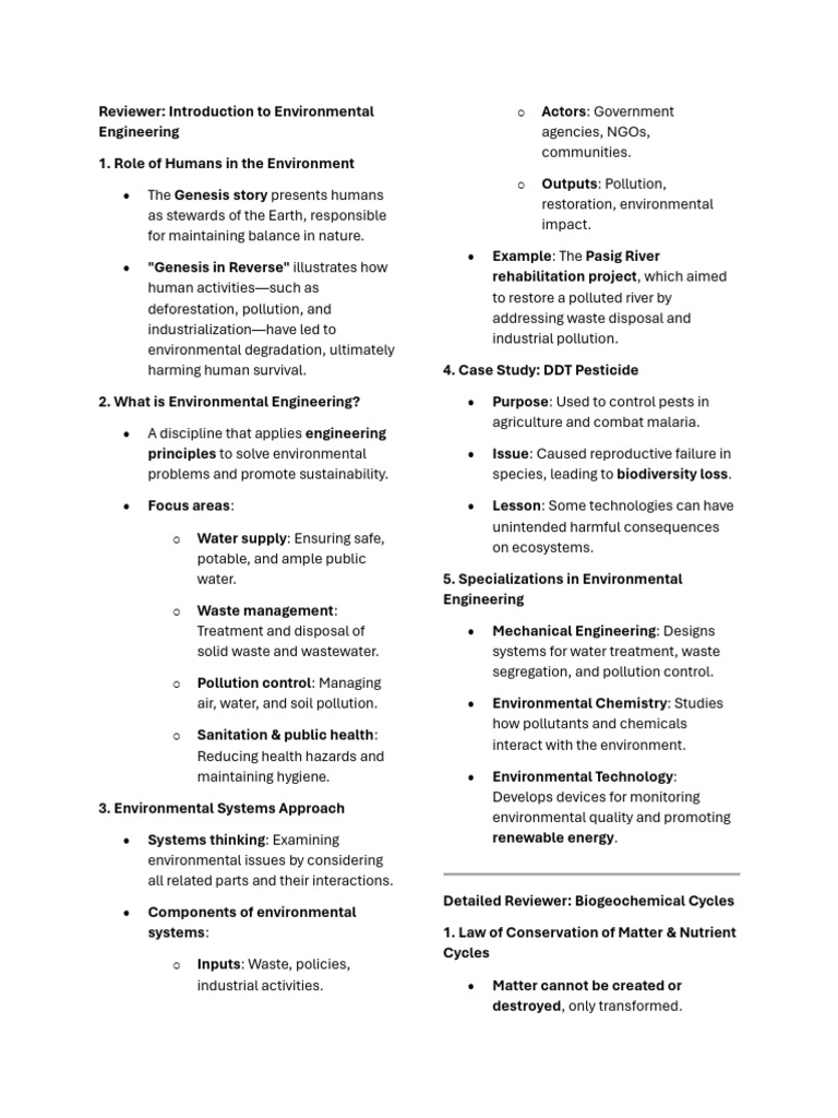 Module 1 Reviewer Envi-Sci | PDF | Ecosystem | Soil