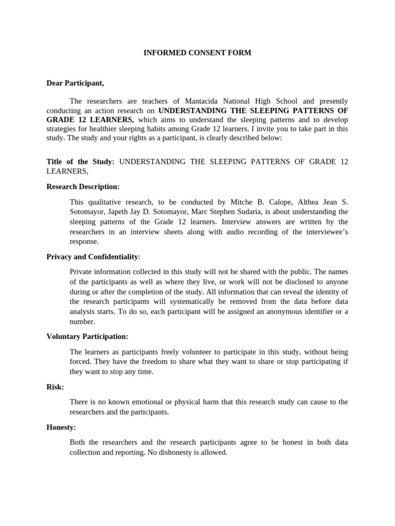 Letter and Informed Consent | PDF