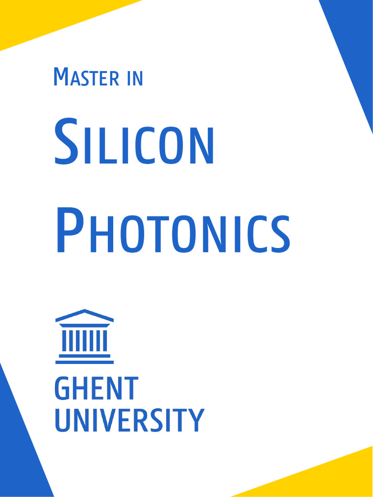 Master’s in Silicon Photonics at Ghent | PDF | Photonics | Light