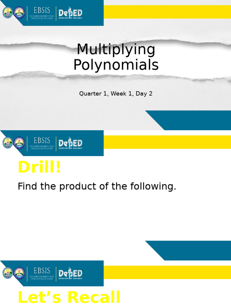 Multiplying Monomials and Binomials | PDF