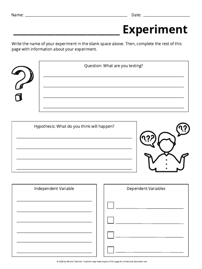 Experiment Worksheet Template | PDF