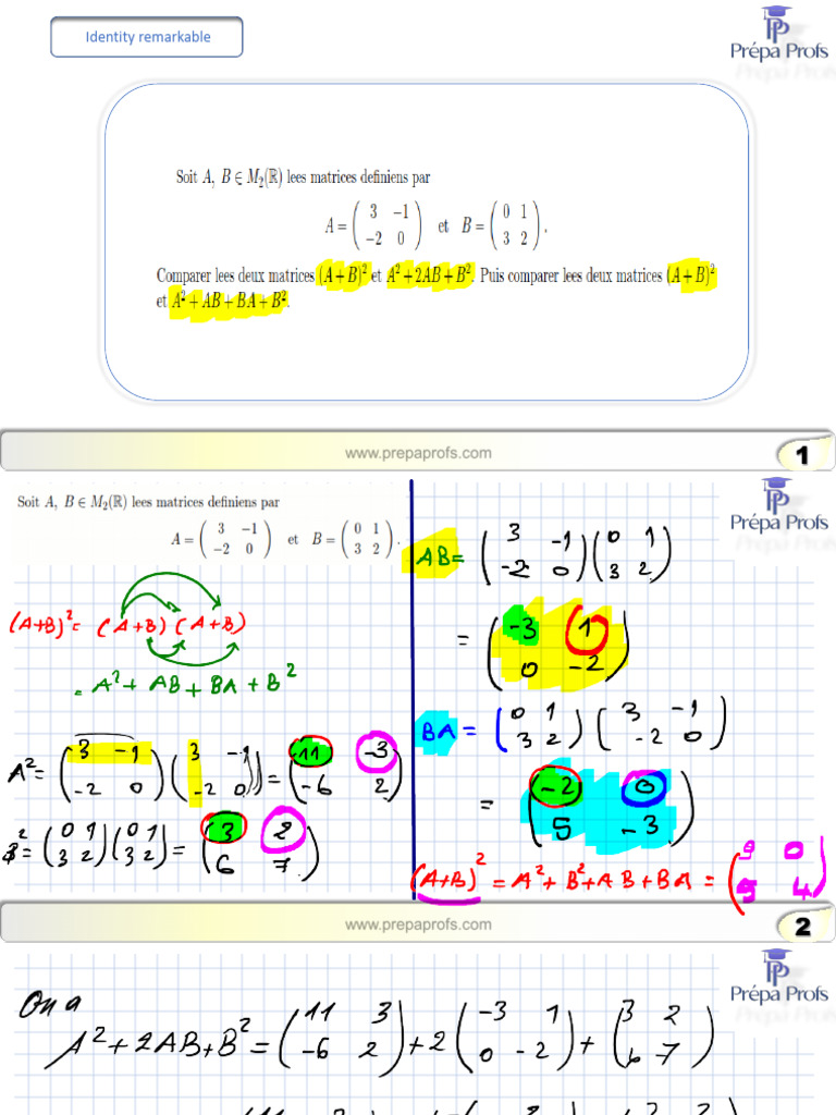 Identity remarkable | PDF