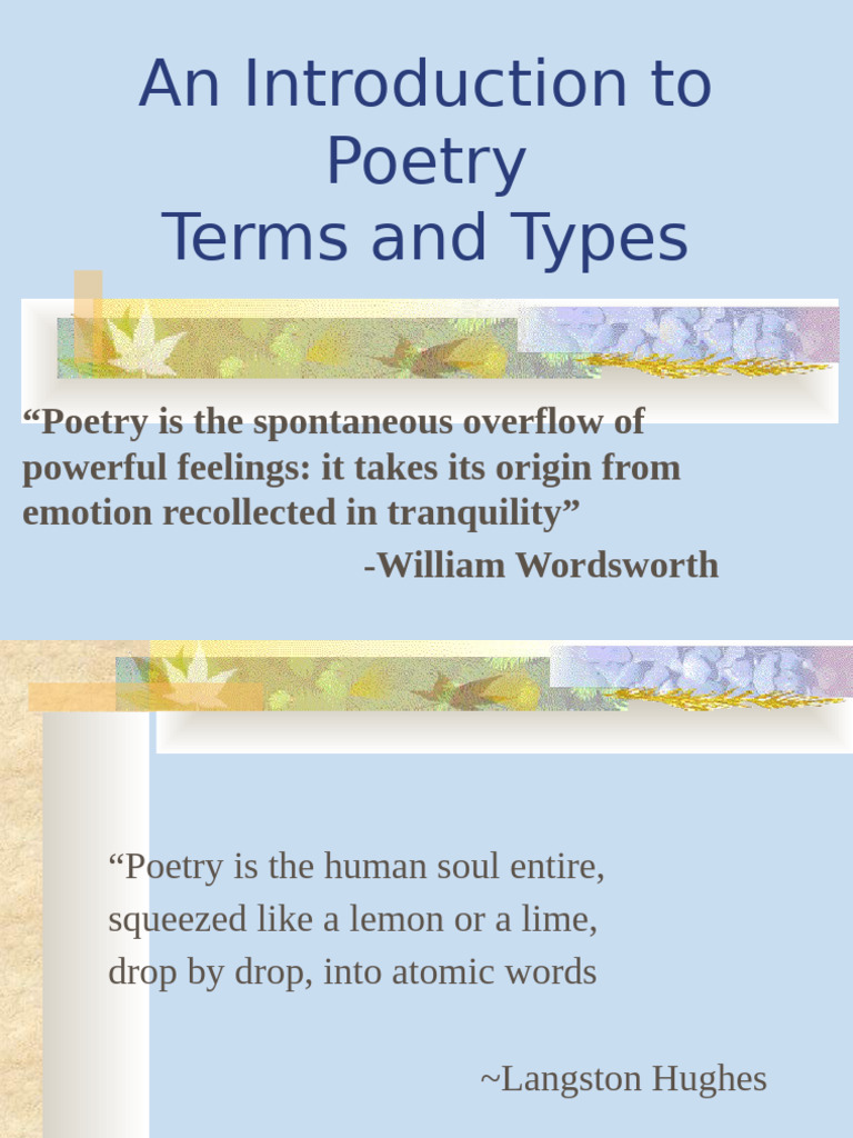 An Introduction To Poetry | PDF | Poetry | Metre (Poetry)