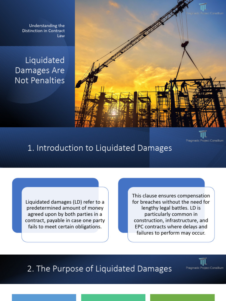 Liquidated Damages Are Not Penalties | PDF | Liquidated Damages | Damages