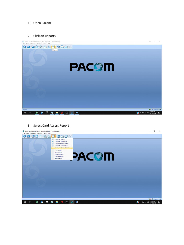 Generate Card Access Reports in Pacom | PDF