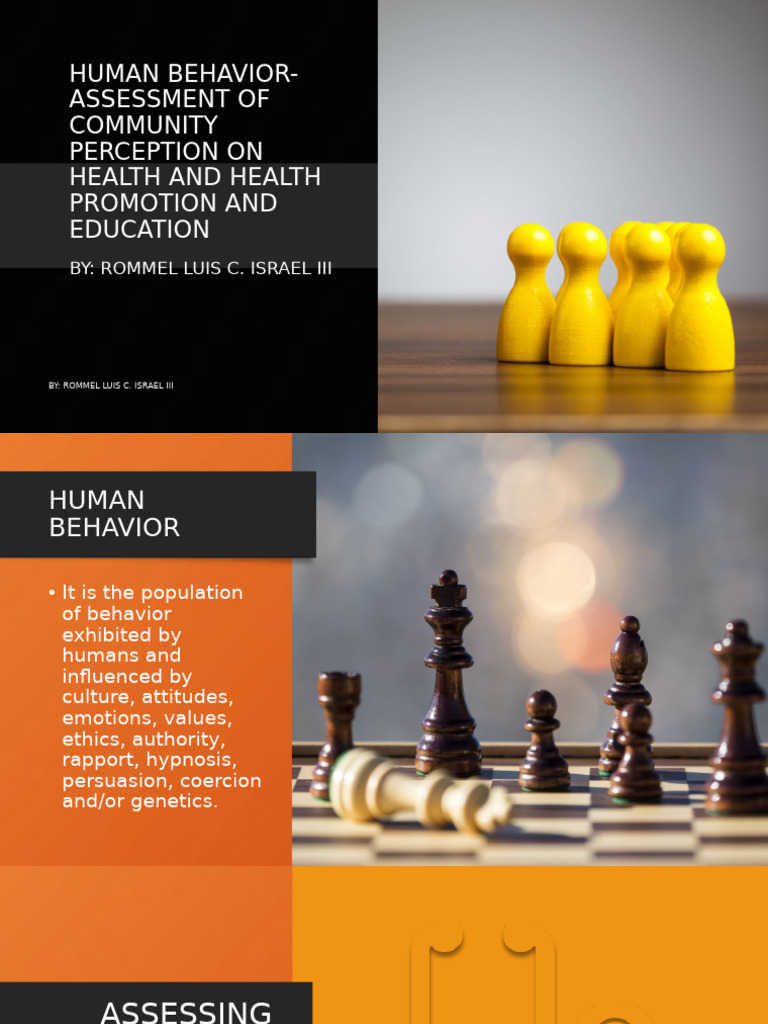 Human Behavior-Assessment of Community Perception On Health and Health ...