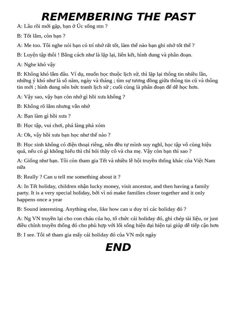 Remembering The Past | PDF