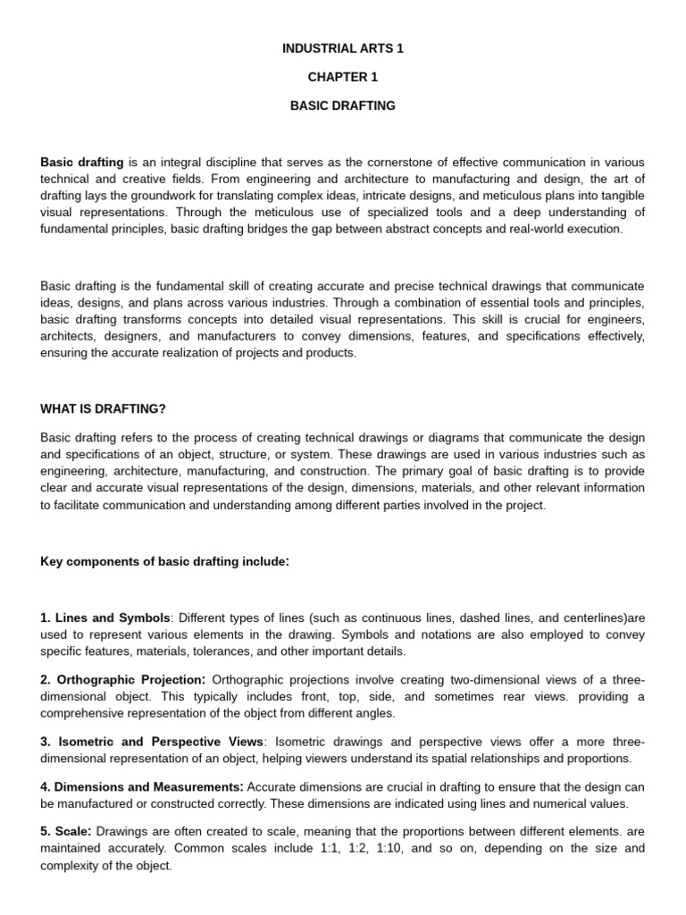 Basic Drafting Notes | PDF | Technical Drawing | Drawing