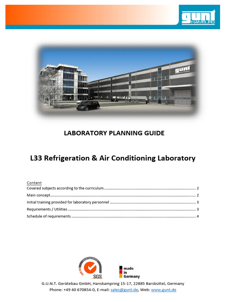 Refrigeration and Air Conditioning Lab Proposal Spanish | PDF | Air ...