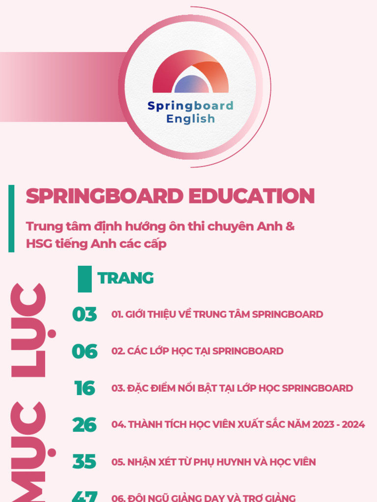 Springboard - Brochure 2024 | PDF