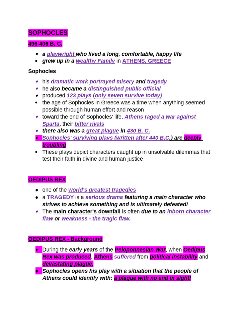 Oedipus Rex: Tragedy and Fate | PDF | Oedipus | Sophocles