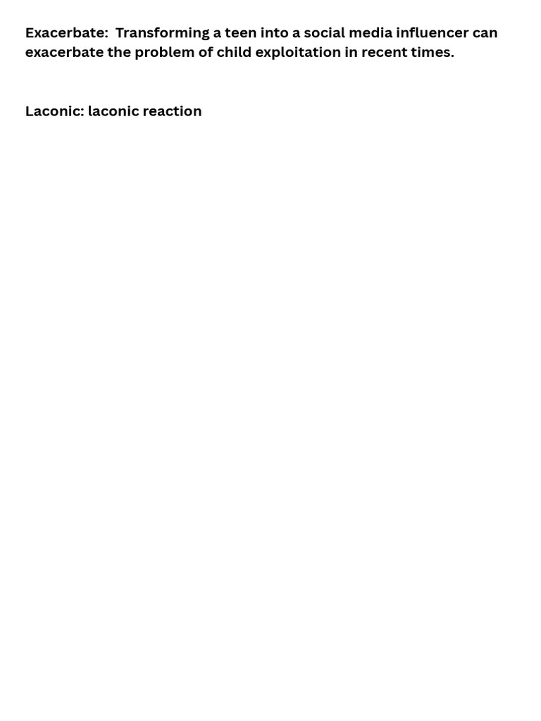 Exacerbate: Transforming A Teen Into A Social Media in Uencer Can ...