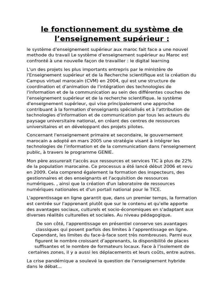 Transition vers le digital learning au Maroc | PDF | Technologies de l ...
