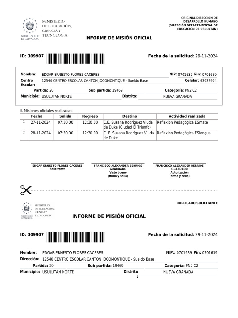 Formulario DDH 3 | PDF