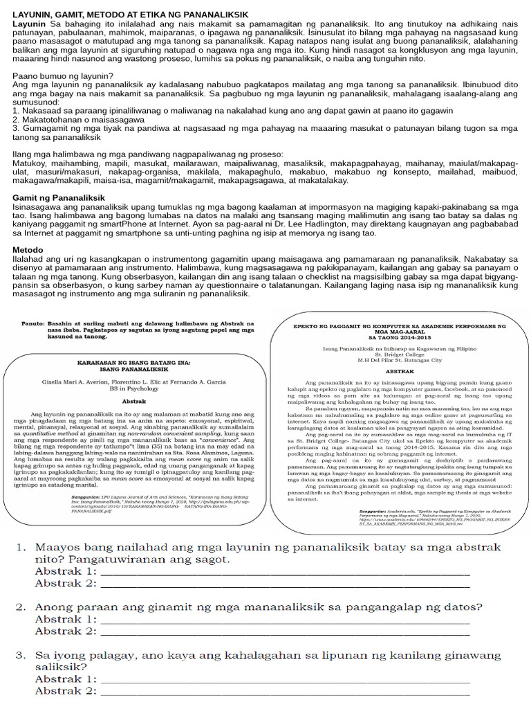 2-Pagsusuri ng Pananaliksik sa Filipino | PDF