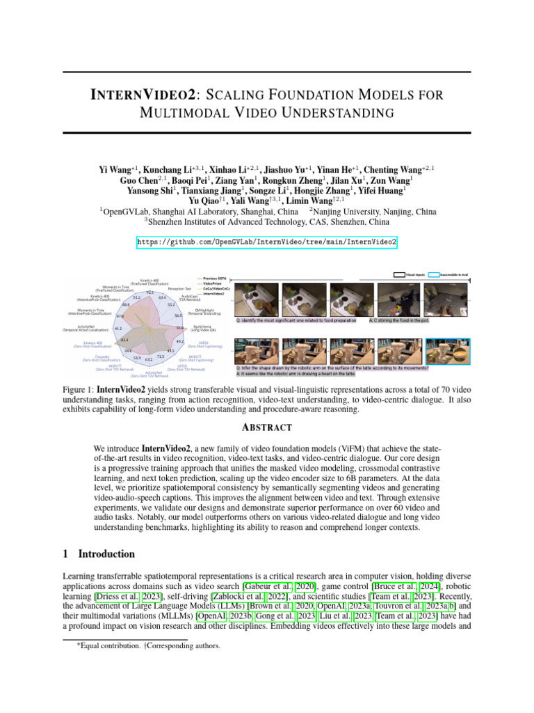 InternVideo2 | PDF | Data Compression | Artificial Intelligence