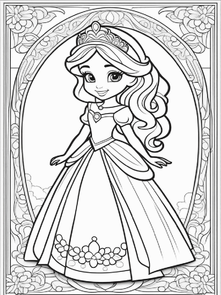 Princess Coloring Pages | PDF