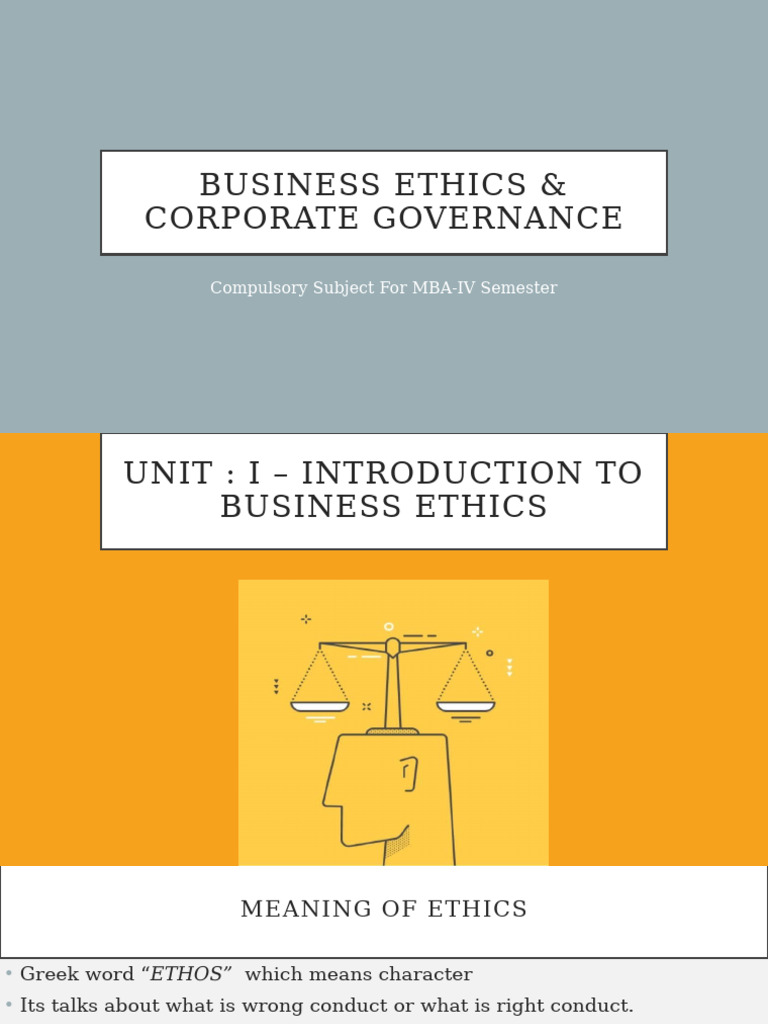 Business Ethics and Corporate Governance | PDF | Ahimsa | Bhagavad Gita