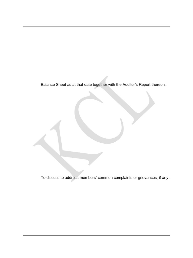 AGM_Notice_Format | PDF | Government