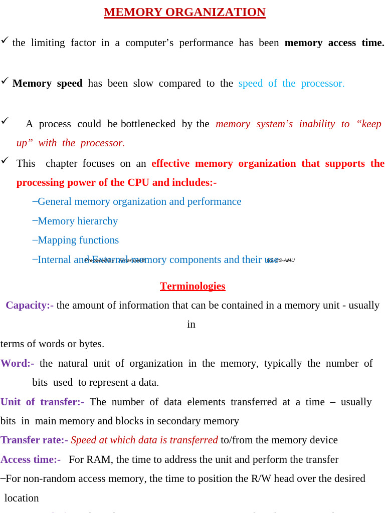 Ch4 - Memory Organization | PDF | Random Access Memory | Cpu Cache