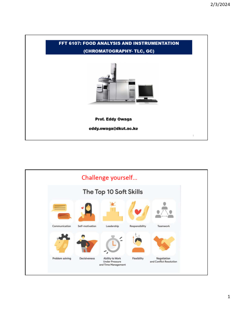 3.chromatography GC2-shared 2024 | PDF | Gas Chromatography | Chromatography