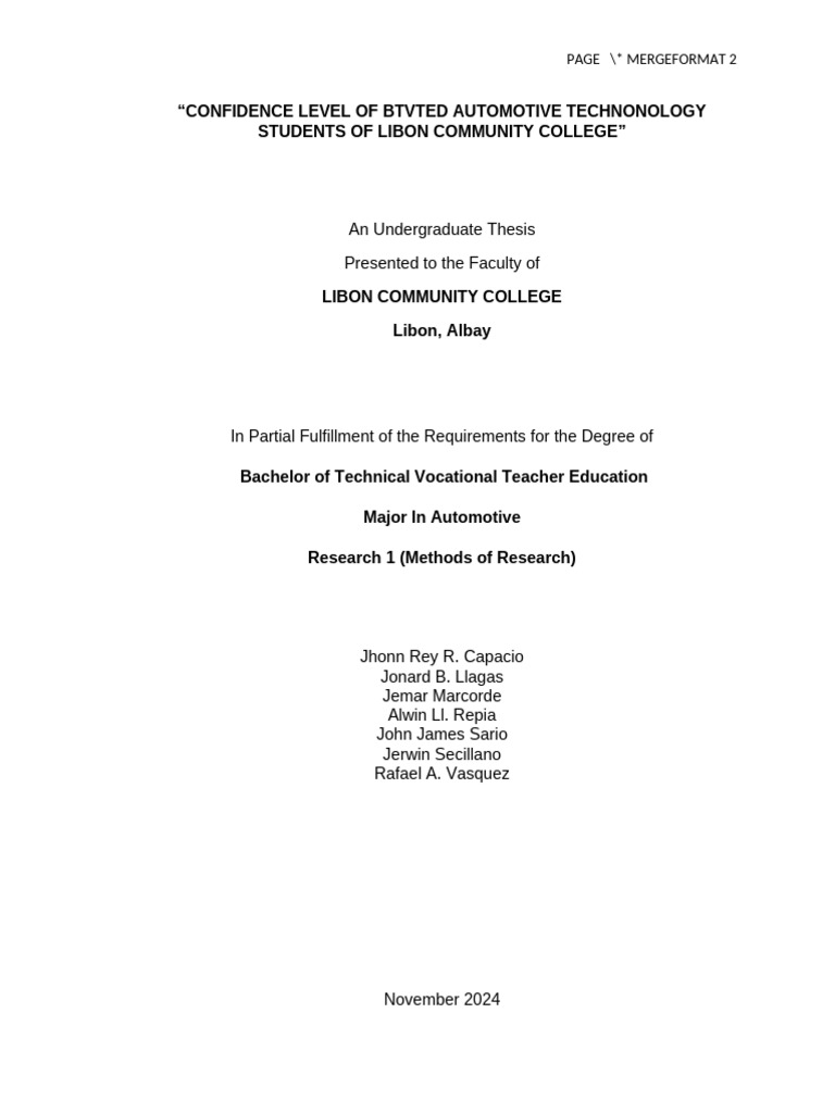 FINAL CHAPTER 1 2 3 Confidence Level | PDF | Self Efficacy | Mentorship