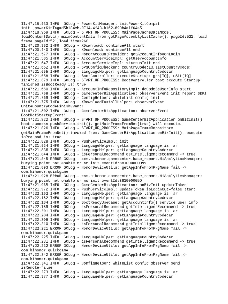 GameCenter Startup Log Analysis | PDF | Computer Networking | World Wide Web Consortium