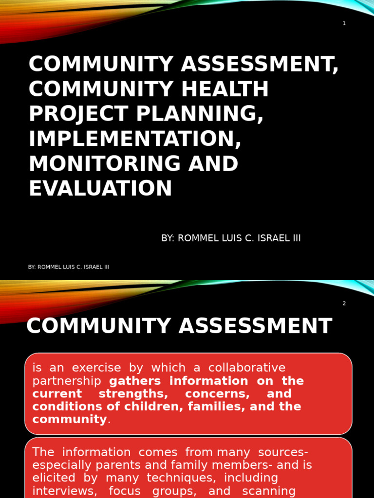 Community Health Project Planning, Implementation, Monitoring, and Evaluation | PDF | Risk | Goal