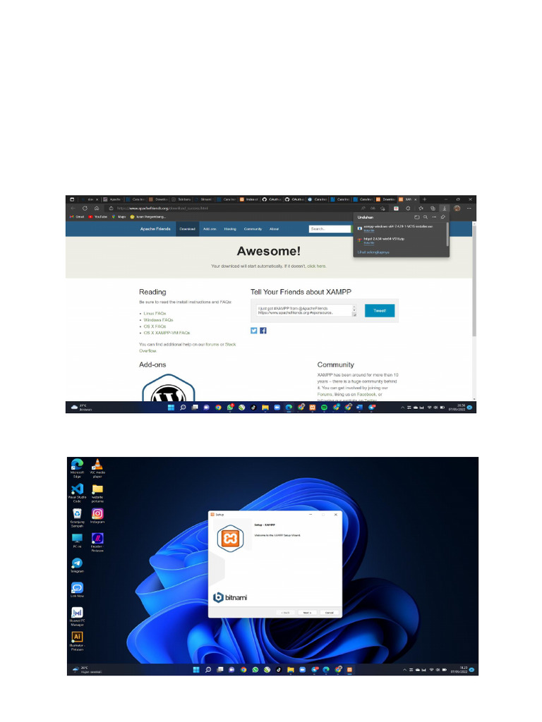 Dokumentasi Instalasi Web Server, Git, Dan Akun Github | PDF