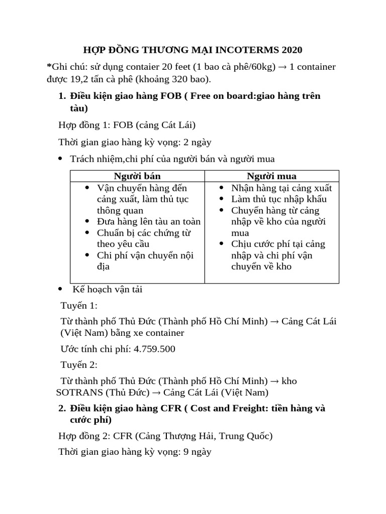 H P Đ NG Thương M I Incoterms 2020 | PDF