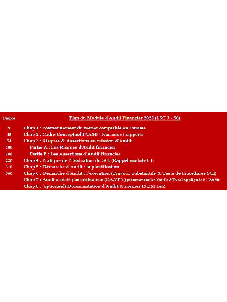 0 Plan Module Audit 2025 | PDF