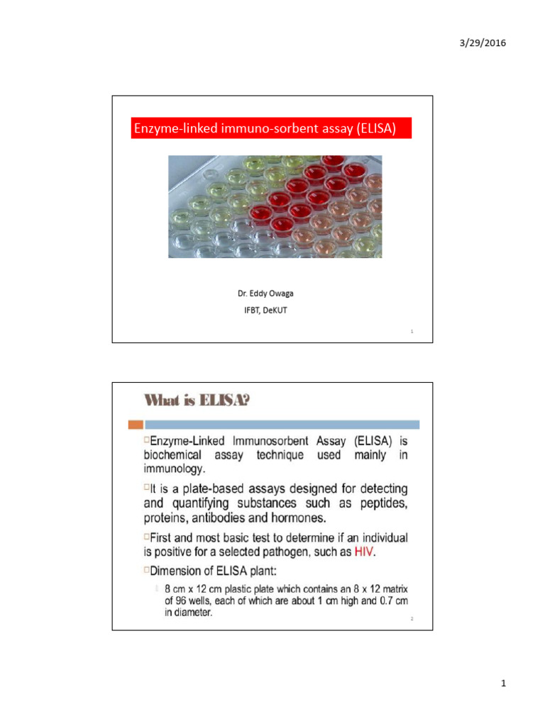 ELISA: Principles, Types, and Applications | PDF | Elisa | Immunoassay