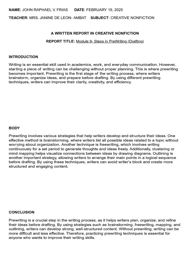 Written Report Format.pdf | PDF