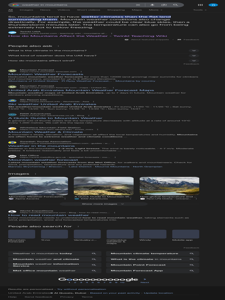 Mountain Weather Insights and Forecasts | PDF | Mountains | Weather