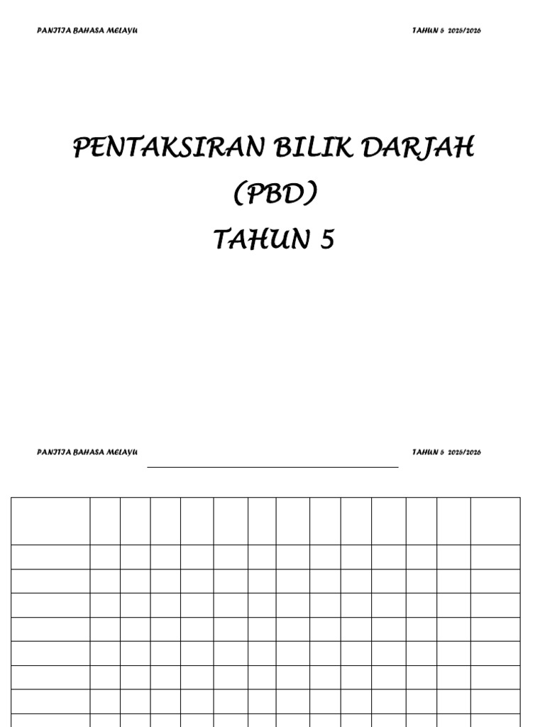 Borang Transit Kemahiran Tahun 5 | PDF
