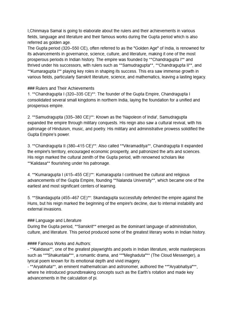 Gupta Empire: India's Golden Age | PDF