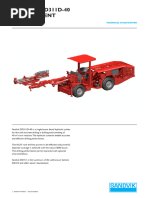 Specification Jumbo Drill Sandvik DD311-40 | PDF | Brake | Drilling